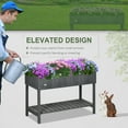 Outsunny Raised Wooden Garden Bed Grid Planter Stand with 8 Slots ...
