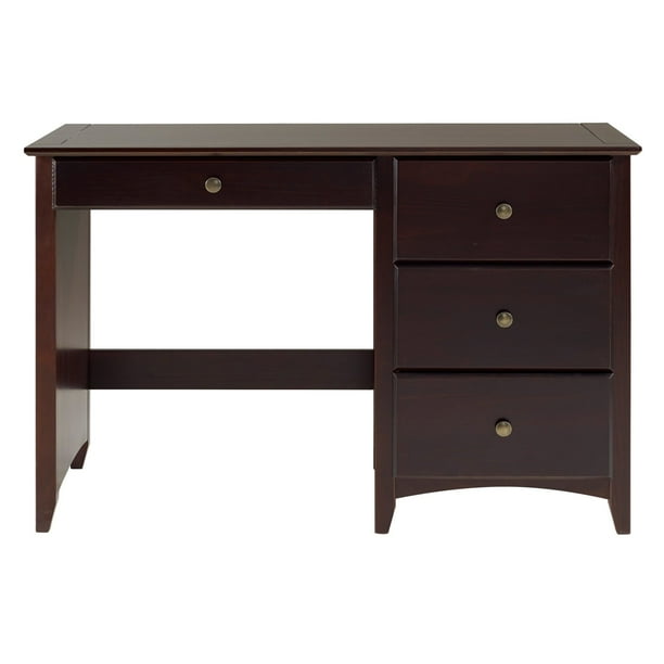 Shaker Style Writing Desk - 4 Drawers - Multiple Finishes - Walmart.com ...