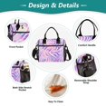 ALAZA Sparkling Purple Print Cooler Lunch Bag Insulated Reusable Lunch ...