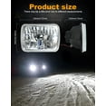 Pair 5x7" 7x6" inch LED Headlights High/Low Beam For Toyota Pickup 82 ...