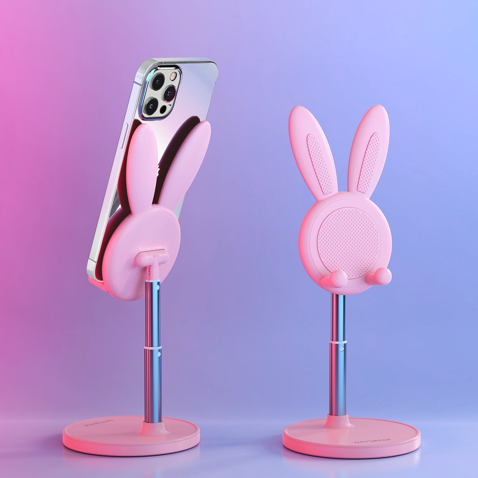 Cell Phone Stand for Desk, OATSBASF Angle Height Adjustable Cute Bunny ...