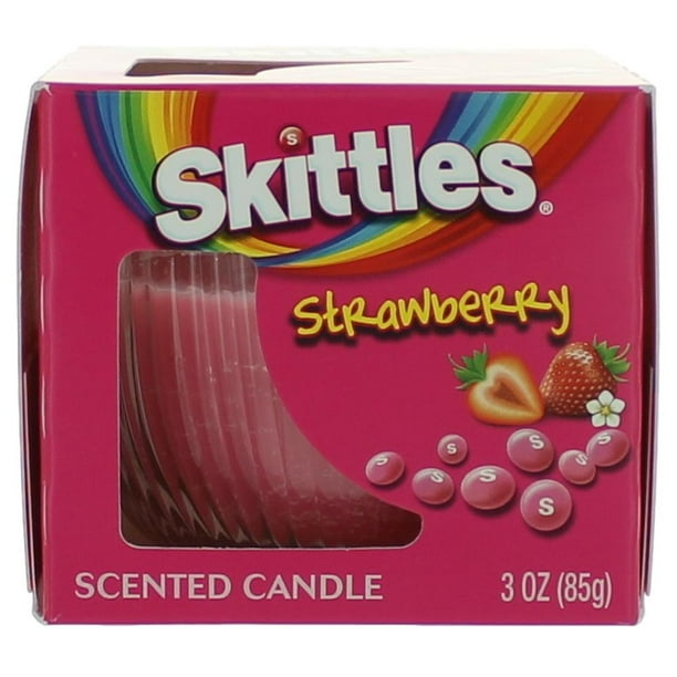Skittles Scented Candle 3 oz Jar - Strawberry - Walmart.com - Walmart.com