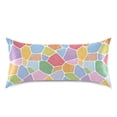 Color Irregular Shape Pattern King Size Satin Pillowcase 40''x20 ...