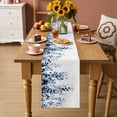 Blue Eucalyptus Cotton Linen Rectangle Table Runners 13"x60", Weeping ...