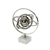 Decmode Traditional 15 X 12 Inch Aluminum Armillary Sphere With Ceramic ...
