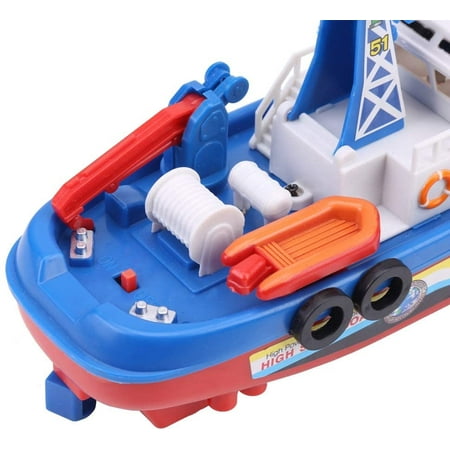 Fireboat Toy, Endless Fun Kids Fireboat Toy Sound Red Blue Flash Lights ...