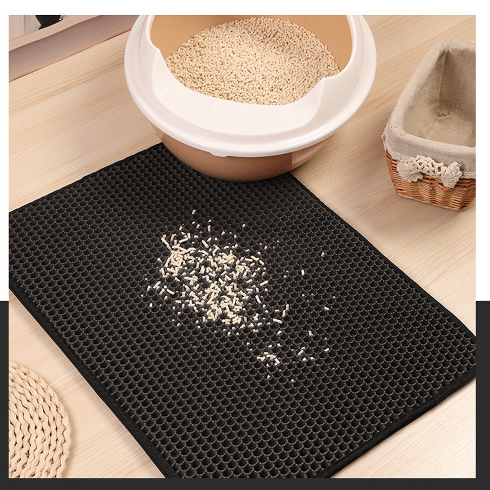 Click here for Qukaim Kitty Litter Mat cat Litter Mat Double Cat... prices