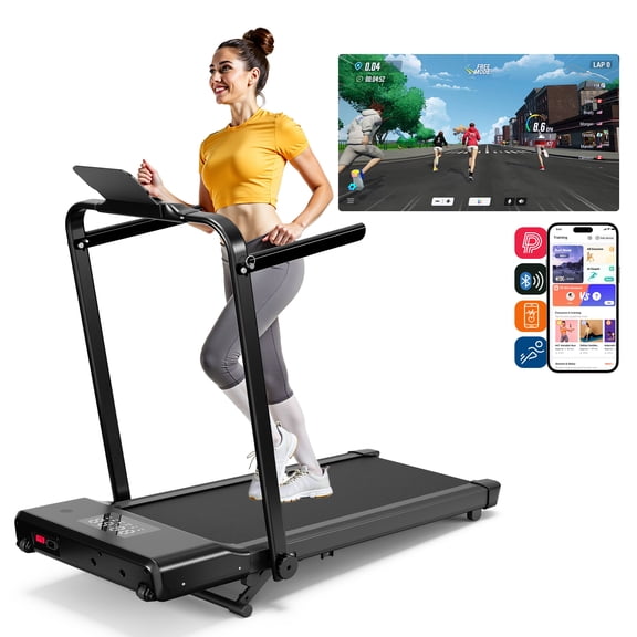 3 in 1 Folding Treadmills for Home, 3.0HP Powerful and Quiet Under Desk ...