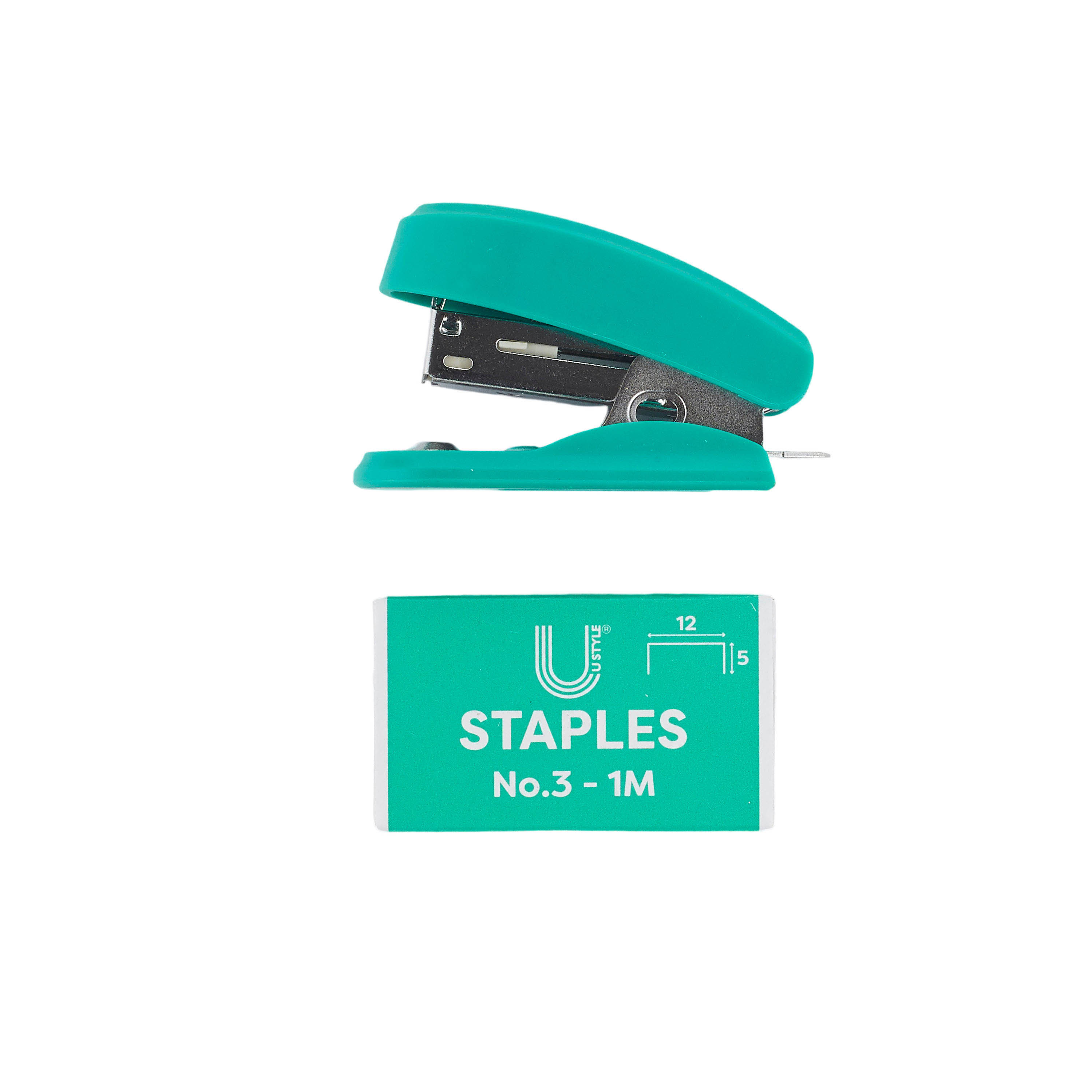 U Style Mini Stapler Set with Staples, Green, No. 2952 - Walmart.com