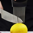 4 Packs Food Slice Assistant Holder Tool - Onion Slicers Stainless ...