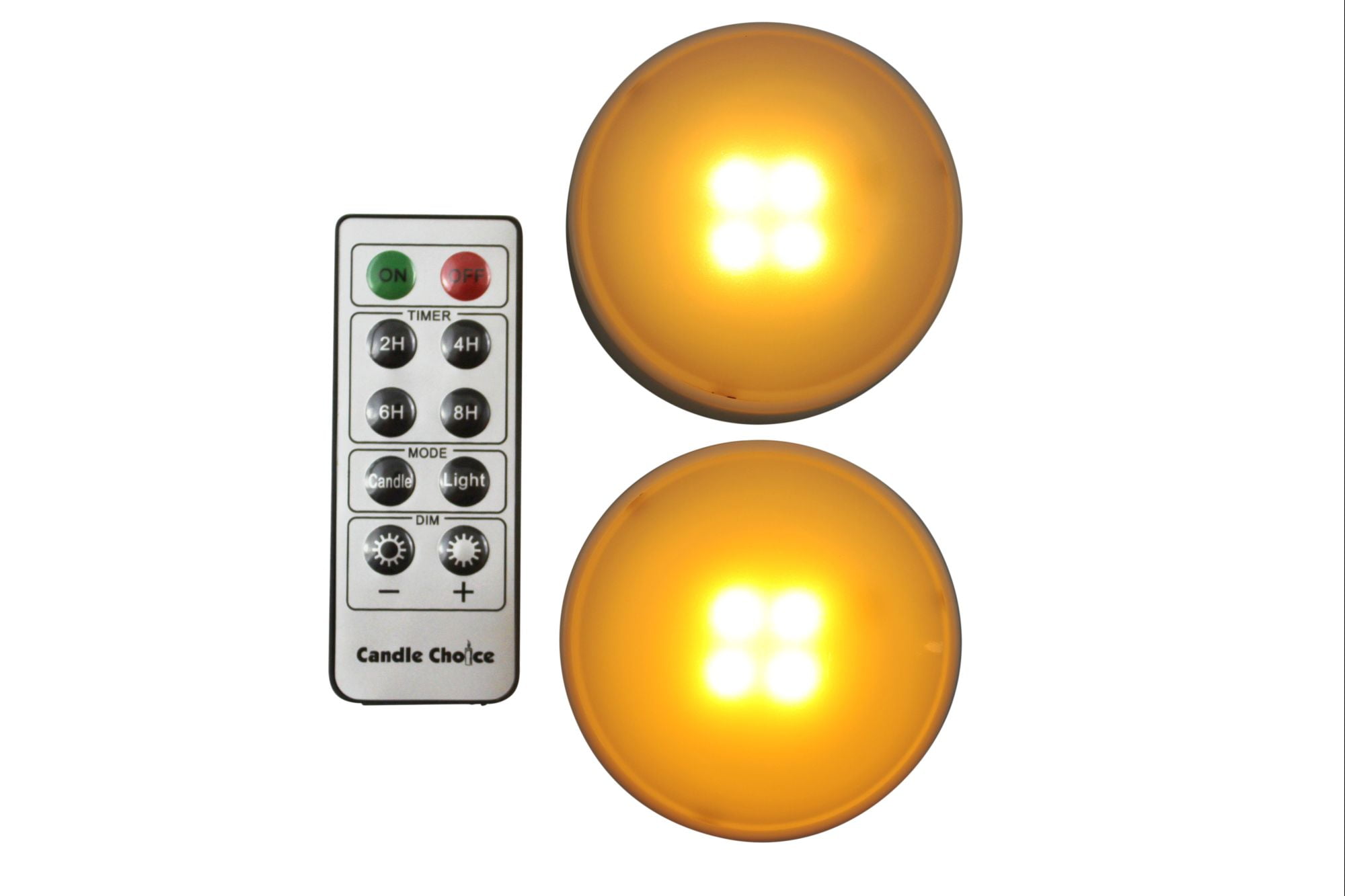 EcoGecko Set of 2 Remote Controlled w Timer Multi Purpose LED lights ...