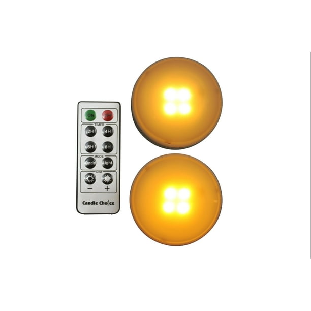 EcoGecko Set of 2 Remote Controlled w Timer Multi Purpose LED lights ...