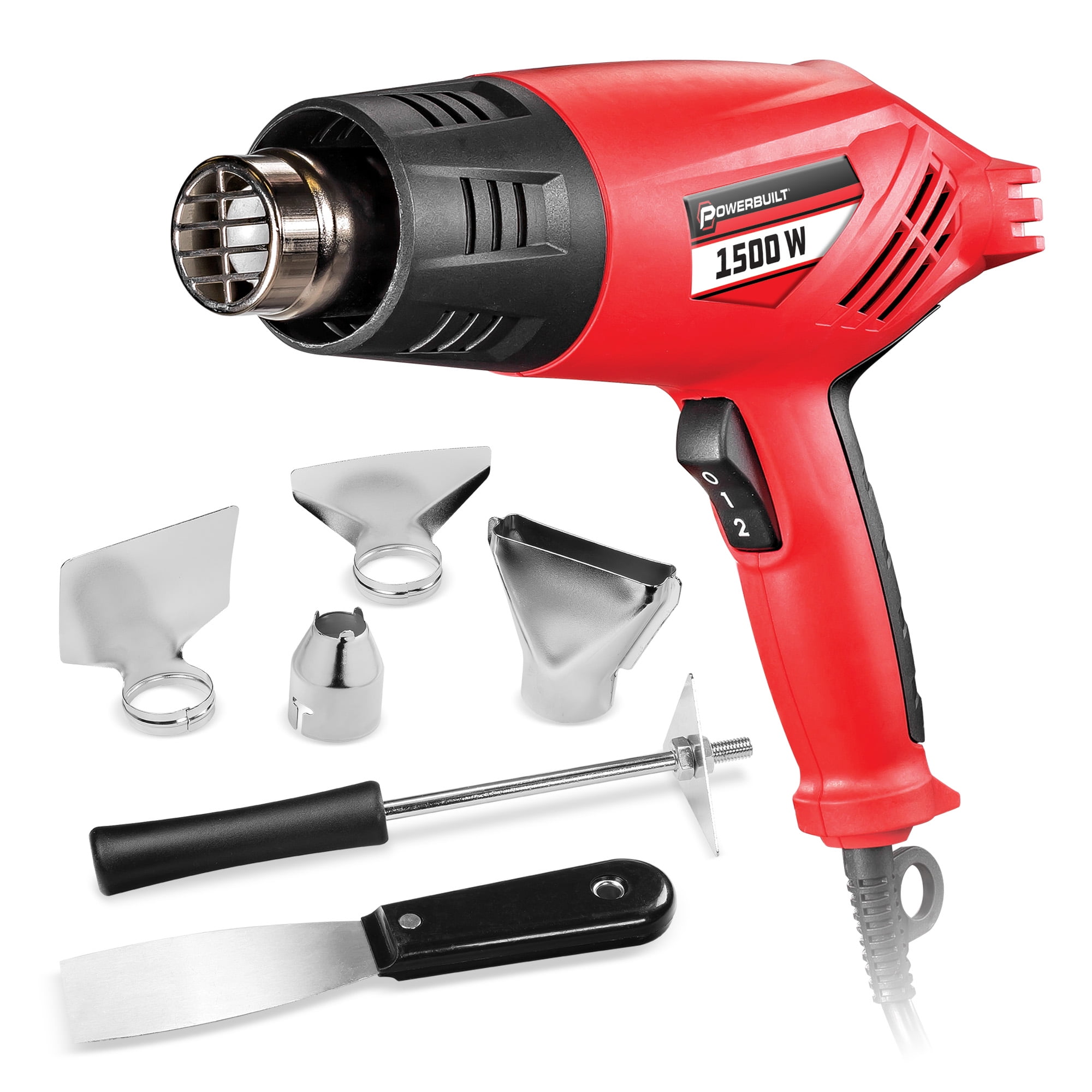 Powerbuilt 1500W Heavy Duty Heat Gun Kit - 240068 - Walmart.com