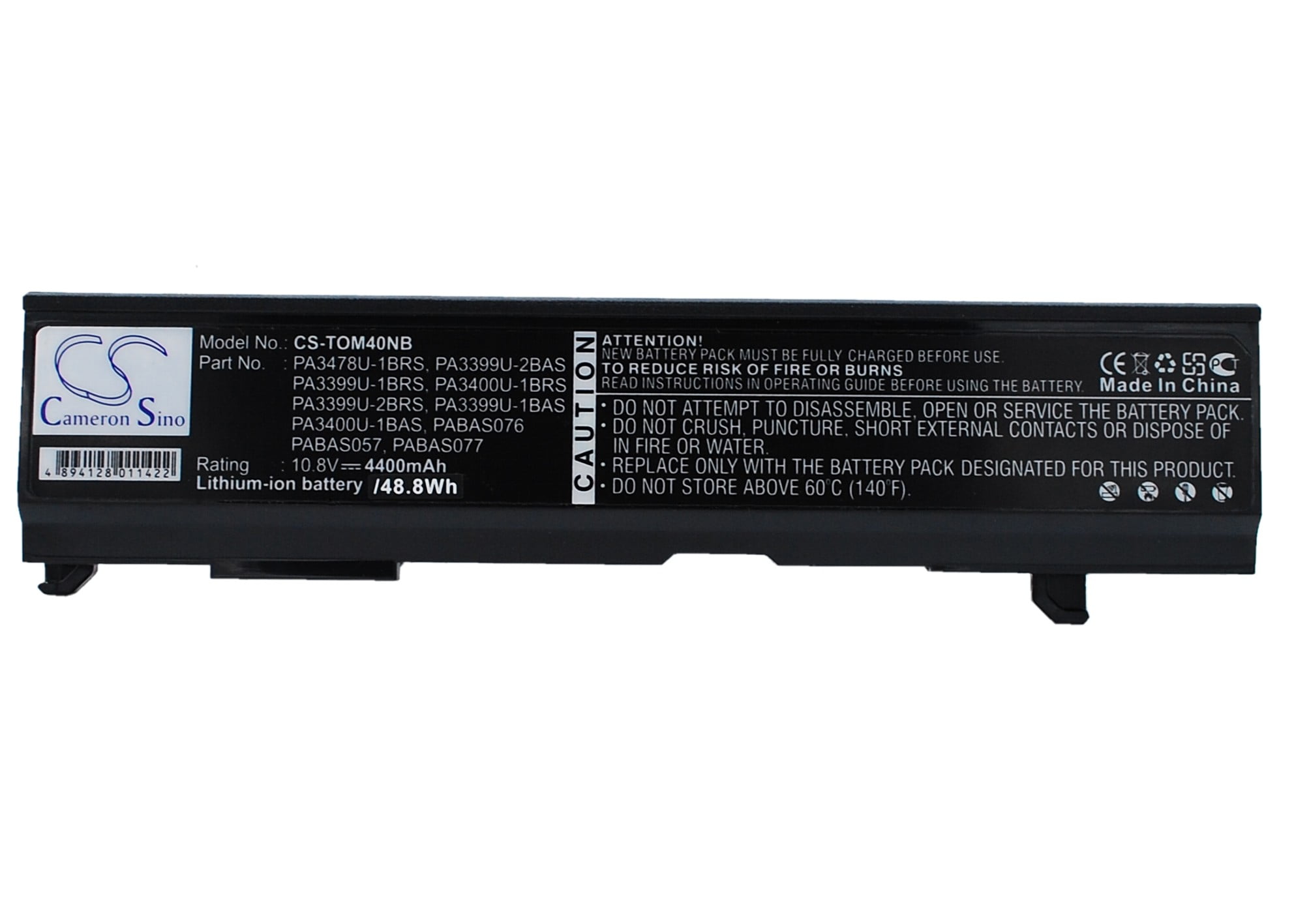 4400mAh PABAS076 PA3399U-1BAS PA3399U-2BAS PA3400U-1BAS PABAS057 ...