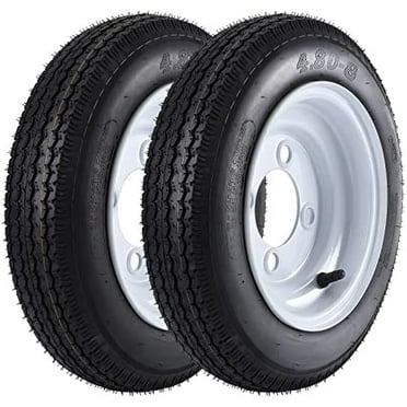 Garvee Set of 2 4.80-12 4.80x12 480-12 4.80-12 Trailer Tires with 12" Rims, 5 Lug on 4.5", Load ...