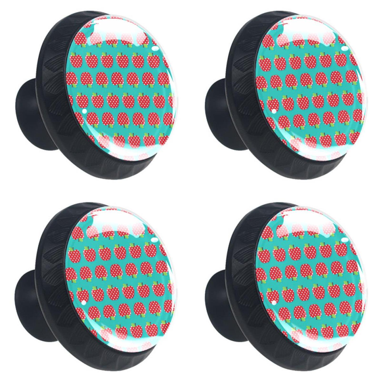 4 Pcs Cartoon Red Fruit Knobs for Kitchen Cabinet Cupboard Dresser ...