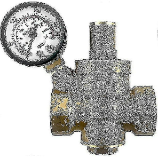 Water Pressure Regulator Brass - Adjustable Pressure Reducer Valve W ...