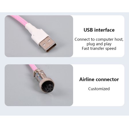 Mechanical Keyboard Cable Professional Keypad Connect Wires Type-c Type ...