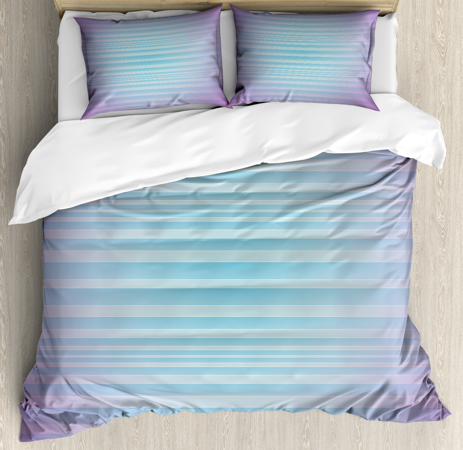 Modern Duvet Cover Set, Abstract Rising Colors Motif with Minimalist ...