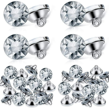20 mm Rhinestone Crystal Buttons Clear Diamond Tufting Buttons Crystal ...