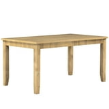 Churanty Rustic Solid Wood Table Dining Set for 6, Rectangular Kitchen ...