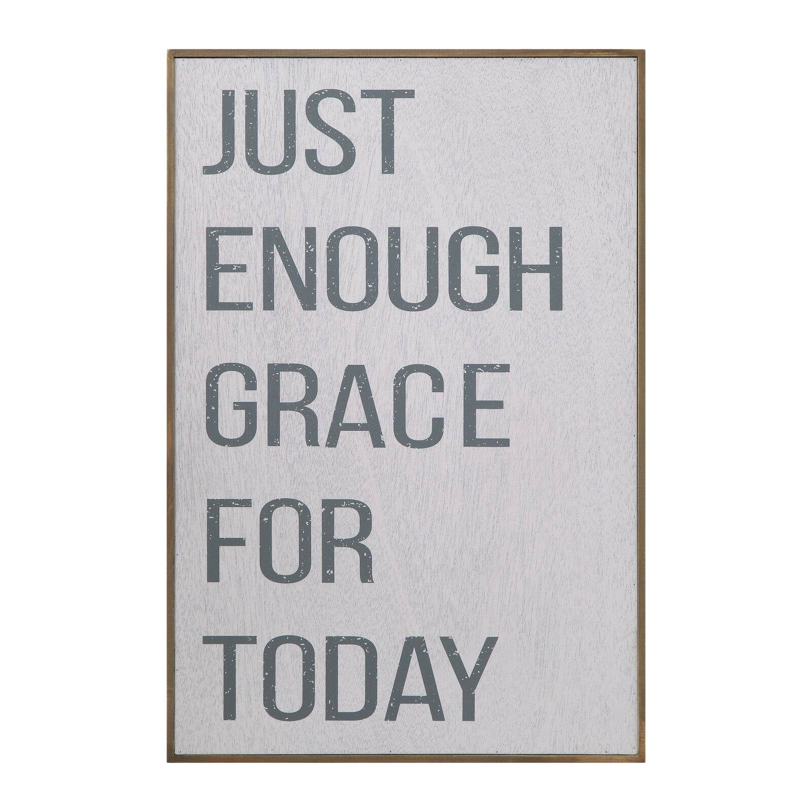 3R Studios Grace for Today Framed Pine Wall Sign - Walmart.com