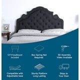 Oliver and Smith King Upholstered Platform Bed Frame 51 Inch Tall ...
