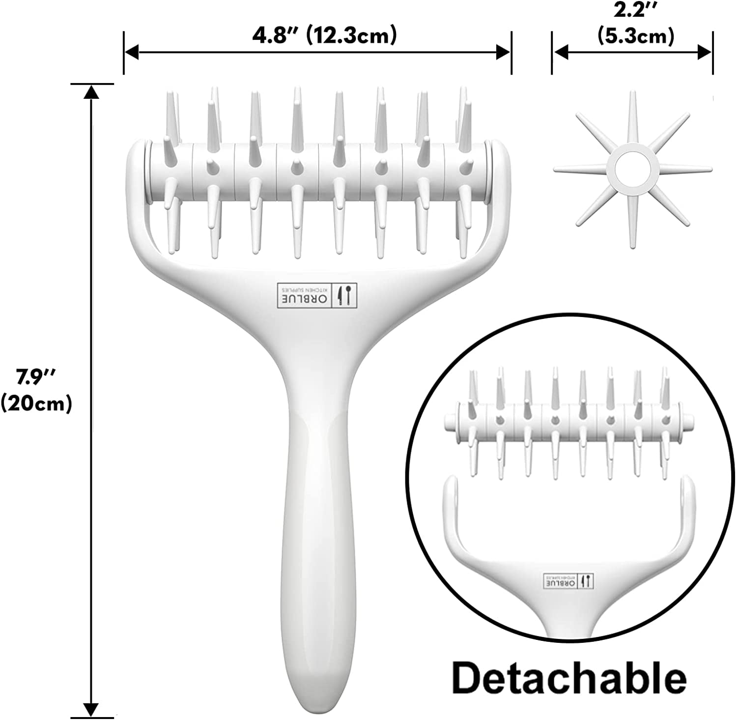 Buy Orblue Pizza Dough Docker, Pastry Roller with Spikes, Pizza Docking ...