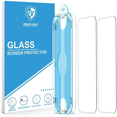 (2 Pack) WeArmor EasyTouch Tempered Glass Screen Protector for iPhone ...
