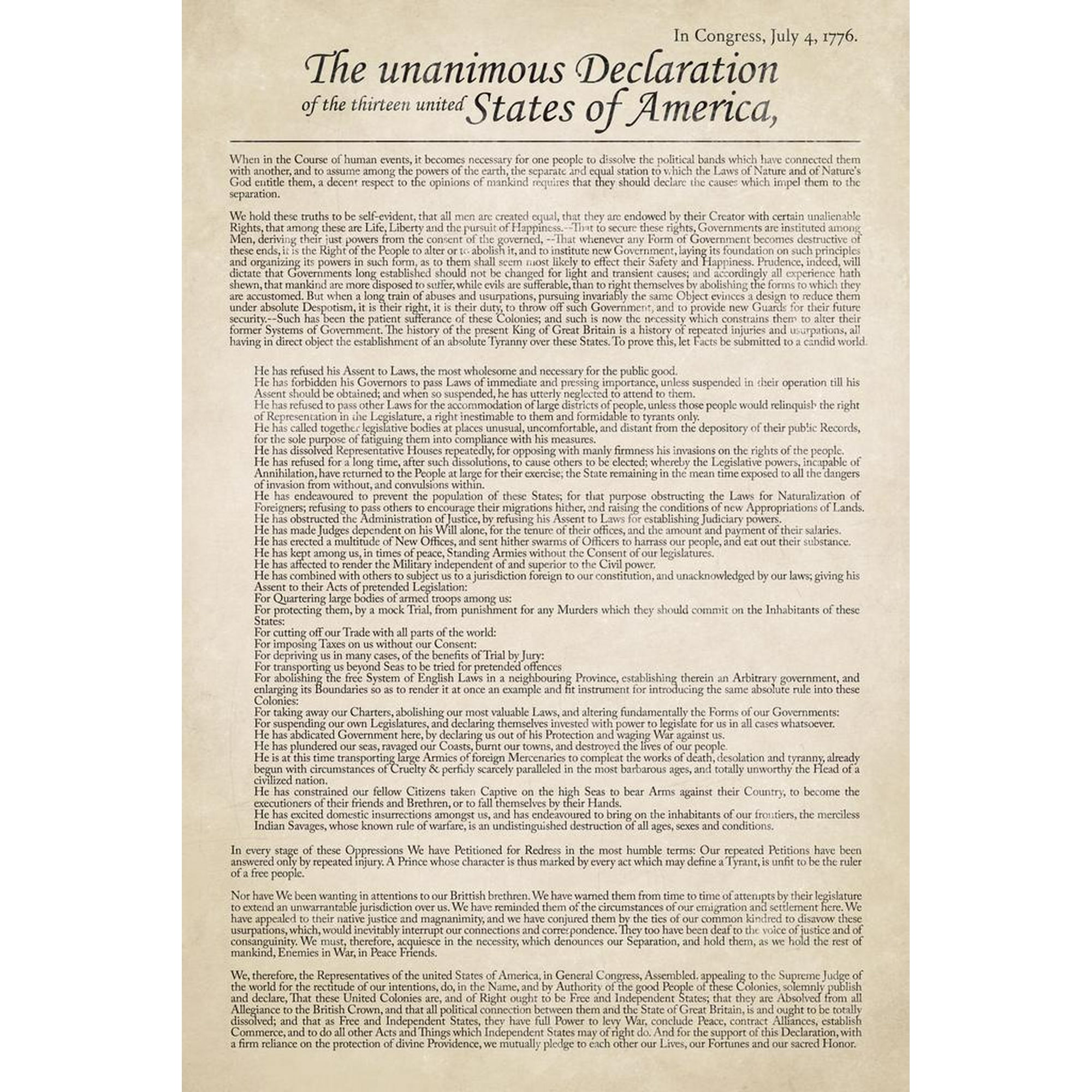 American Revolution Declaration Of Independence