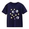 Ceisia Kids' Soccer Ball and Star Print Crew Neck T-Shirt Assorted ...