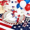 4th of July Artificial Flower Napkin Ring, Patriotic Red White Blue ...