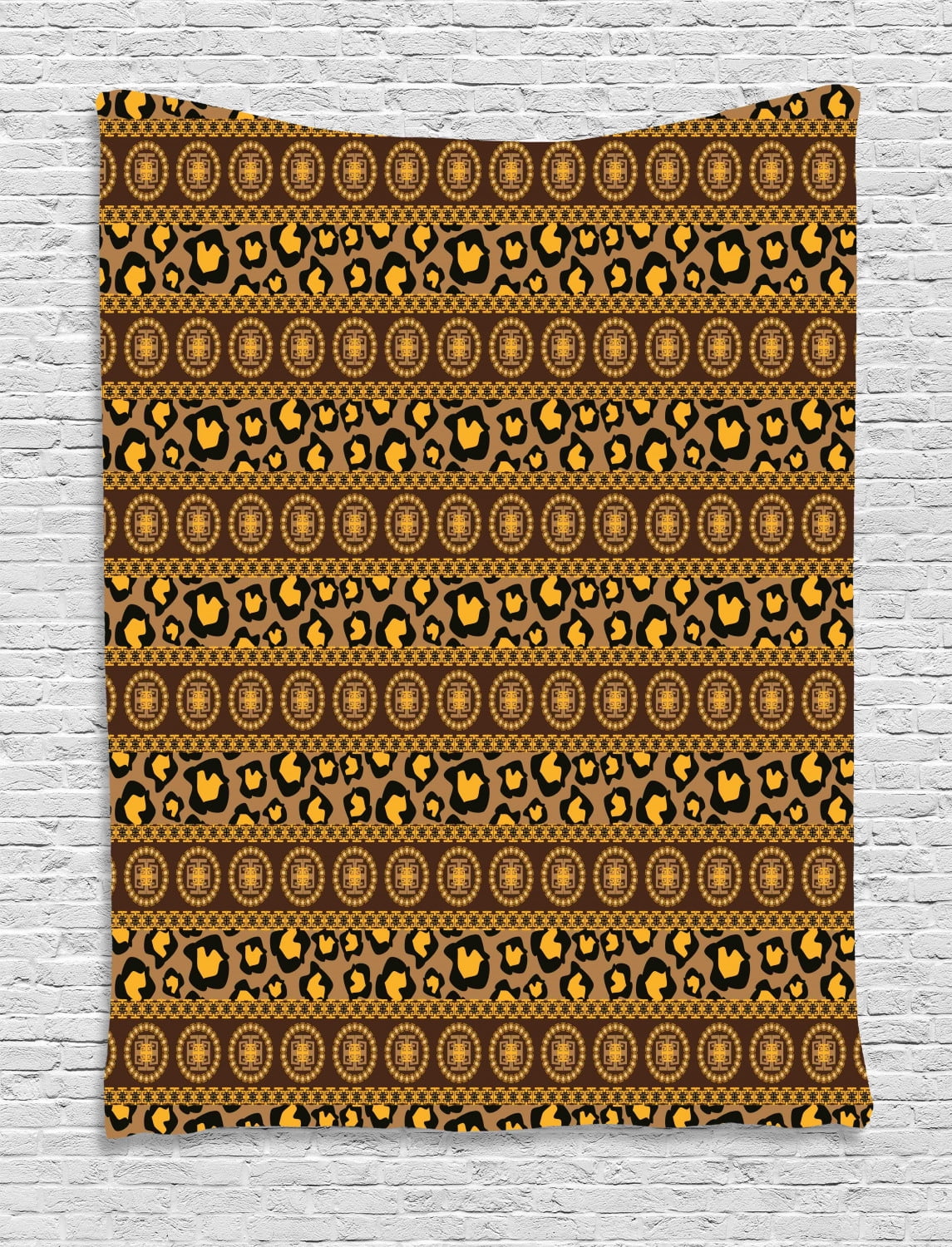 African Tapestry, Ethnic Traditional Artistic Ornament Striped Pattern ...