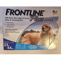 Frontline Plus, Medium Dogs 23-44 lbs, 6 Doses, Kills Fleas, Ticks ...
