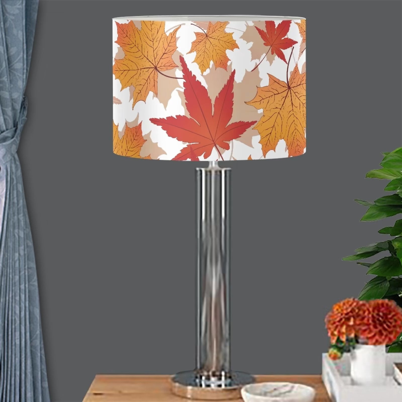 NETILGEN Fall Maple Leaf Lampshade for Home Decor Modern Lampshade Desk ...