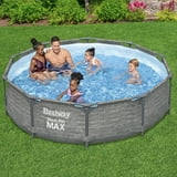 "Bestway Large Steel Pro MAX 10' x 30"" Above Ground Outdoor Swimming ...