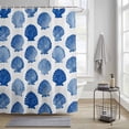 Blue Scallops Shell Shower Curtain for Bathroom, Sea Ocean Coastal ...