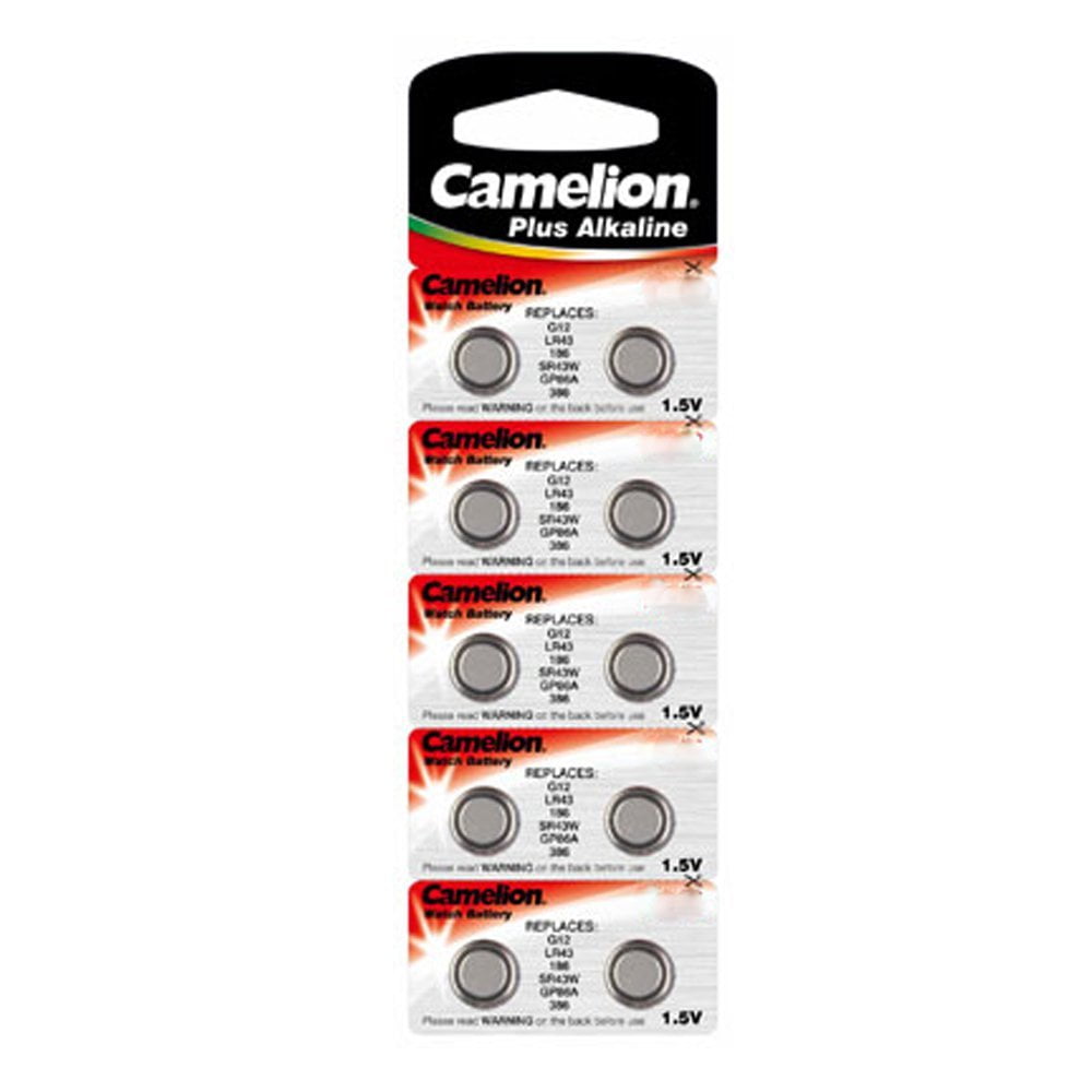 Camelion Premium Alkaline Ag 12 / Lr43 / 386 / 186 10 Batteries ...