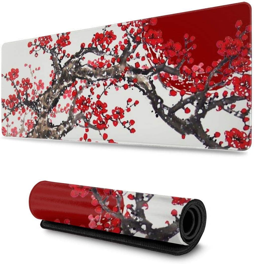 Cherry Blossom Tree Large Mouse Pad Keyboard Pad Long Extended ...