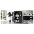 Bathroom Floor Cabinet, Storage Unit w/ 4 Doors & Adjustable Shelves ...