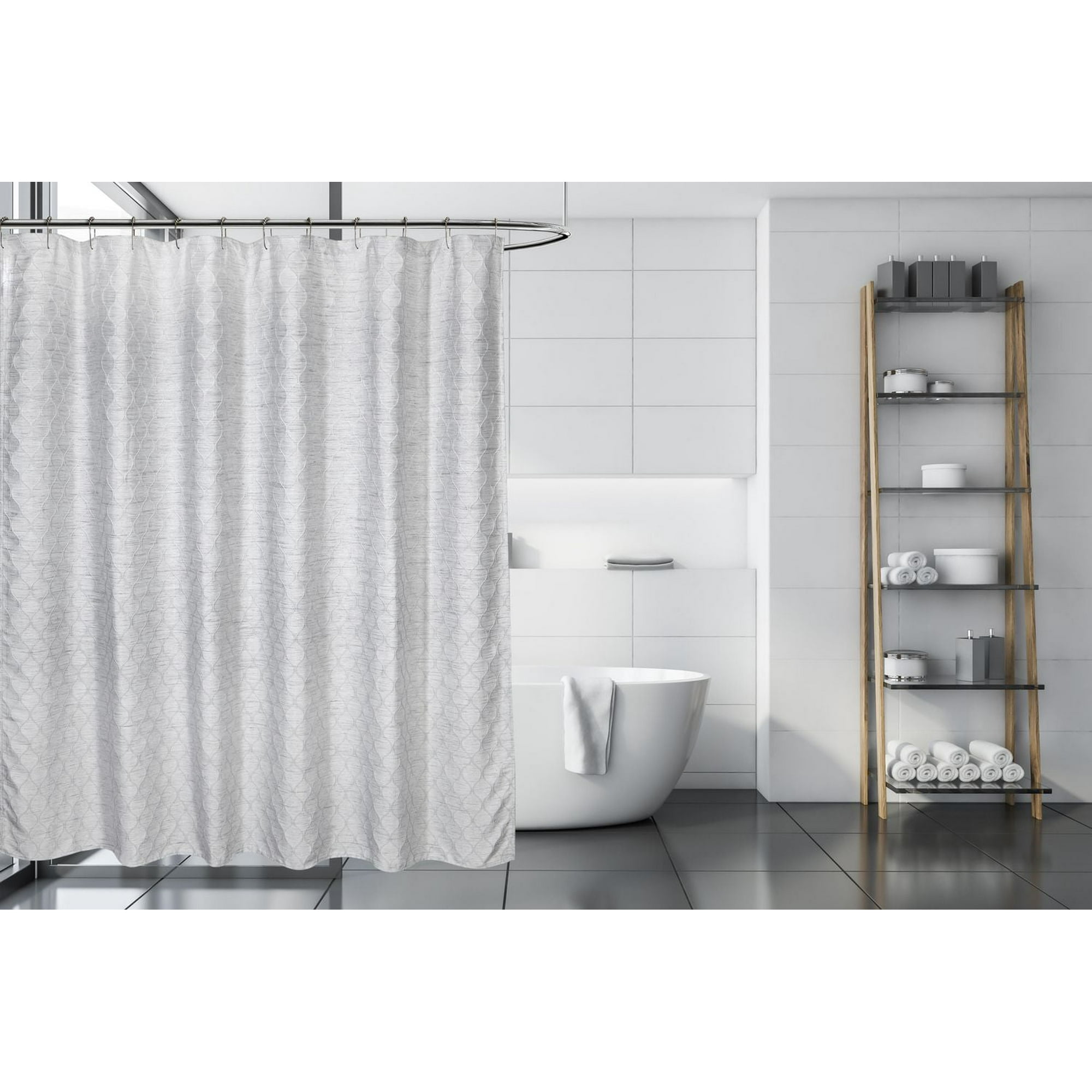 Click here for Moda At Home Everest Grey Shower Curtain 70 Inches... prices