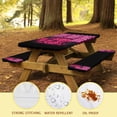 Art Gaming Icons Picnic Table Cover with Bench Covers Multi Panel Neon ...