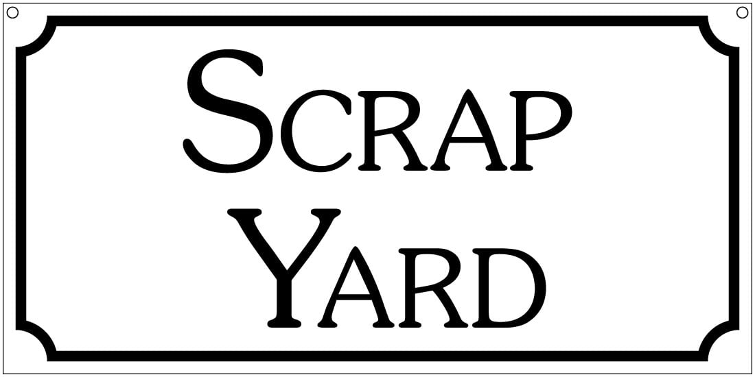 Scrap Yard- 6x12 Aluminum Factory Dock Recycling Factory Warehouse sign ...