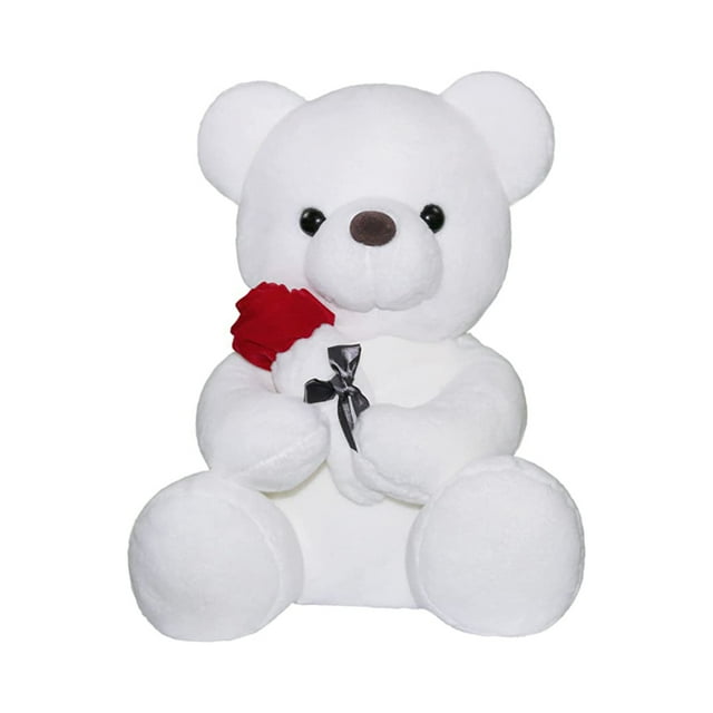 Jkerther Teddy Bear,Soft Plush Toys with Rose Cute Stuffed Animal Toy ...