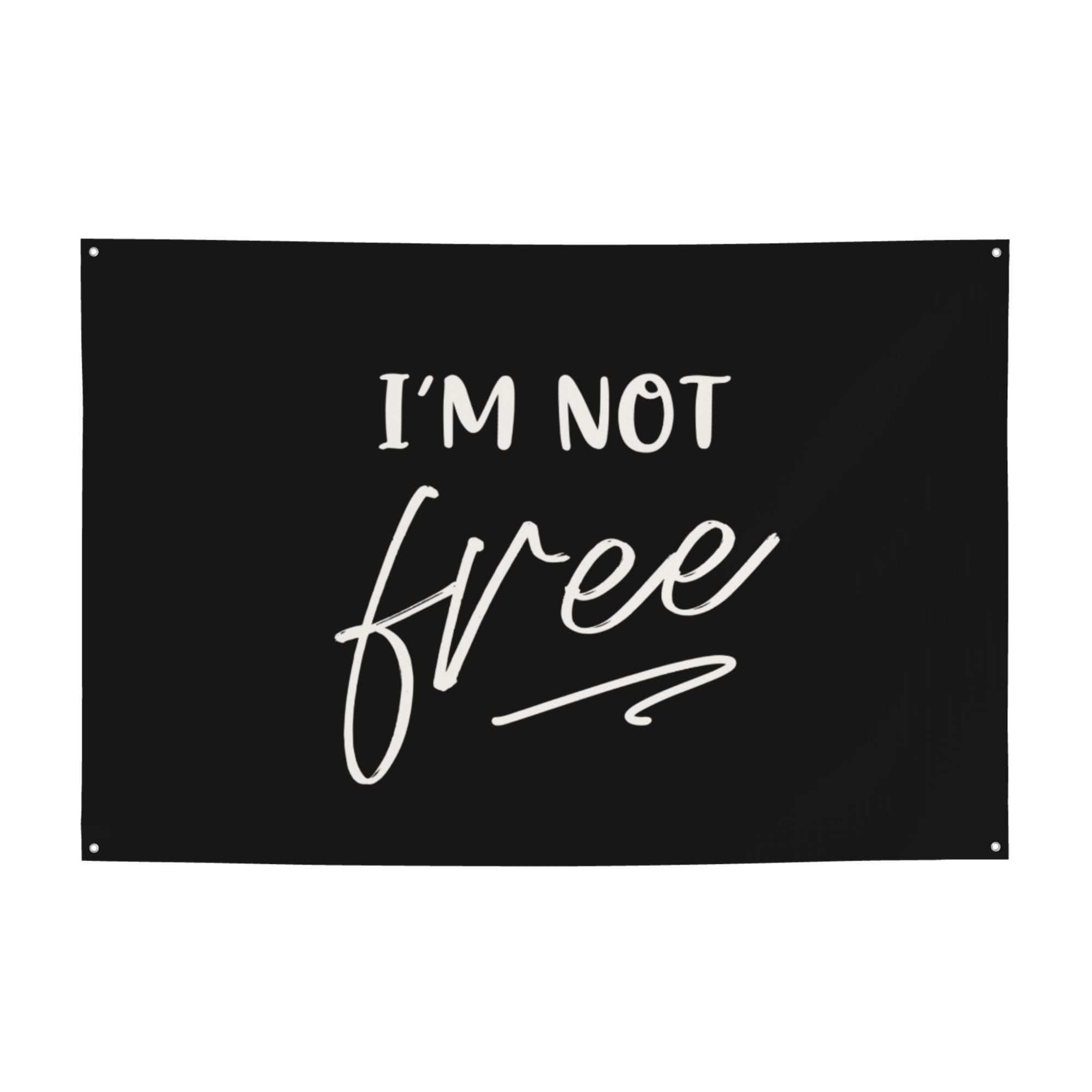 DouZhe I'm Not Free Slogan Sign Banner, Freedom Hanging Banners ...