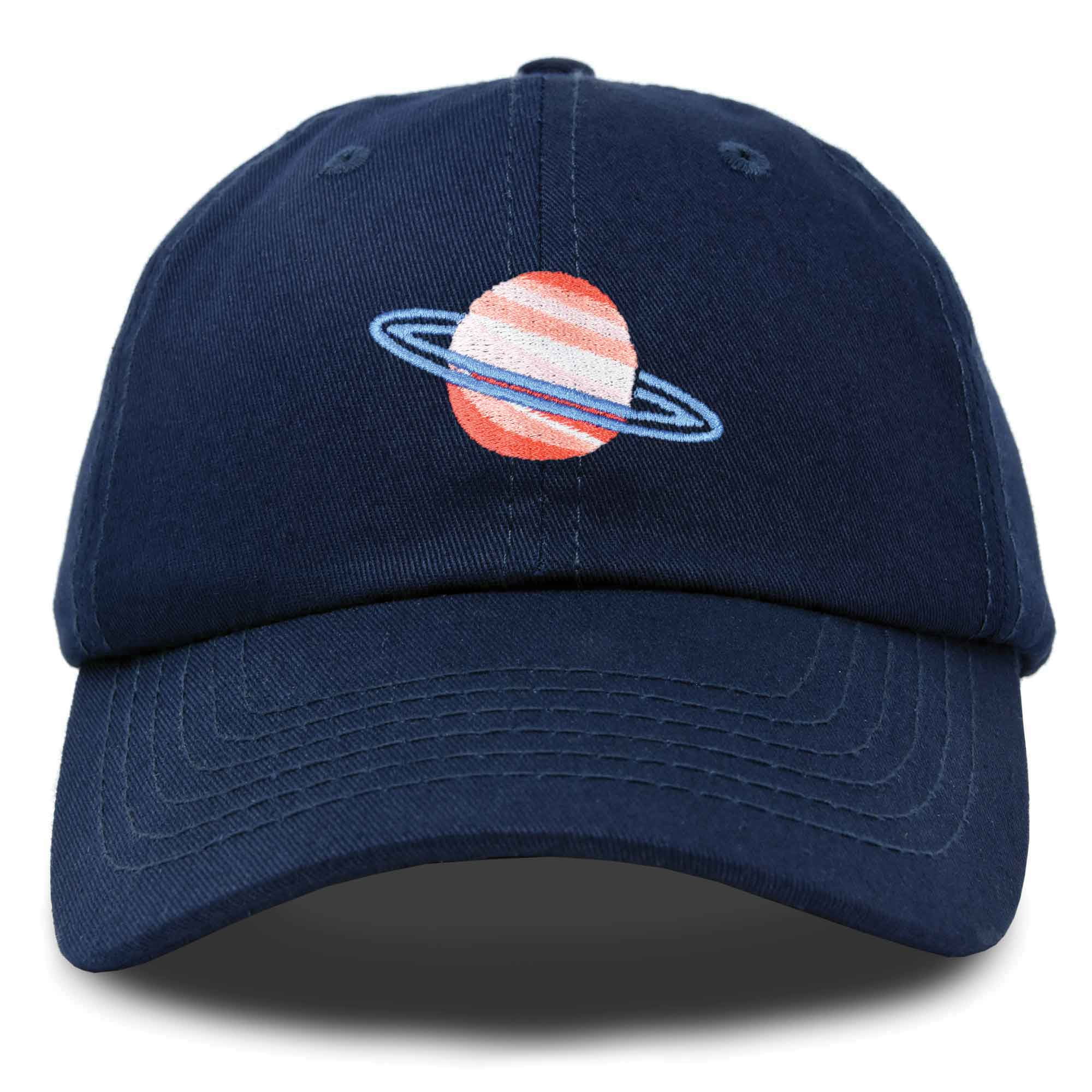DALIX Planet Saturn Ball Cap Embroidered Hat in Navy Blue - Walmart.com
