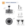 GDF Studio 18" Crystal Cage Ceiling Fan with 5-Light E12 Base ...