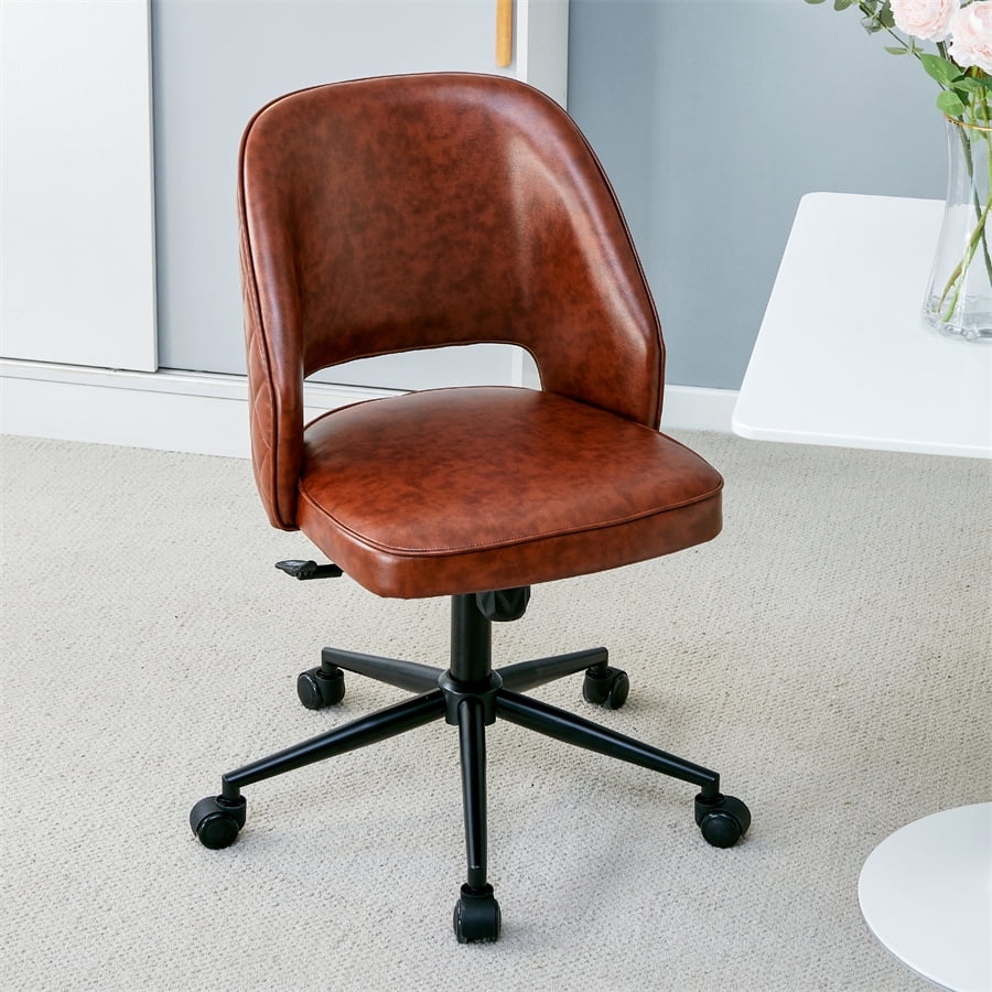 Modern Office Chair, 360 Degree Swivel Chair with Ergonomic Design, PU ...