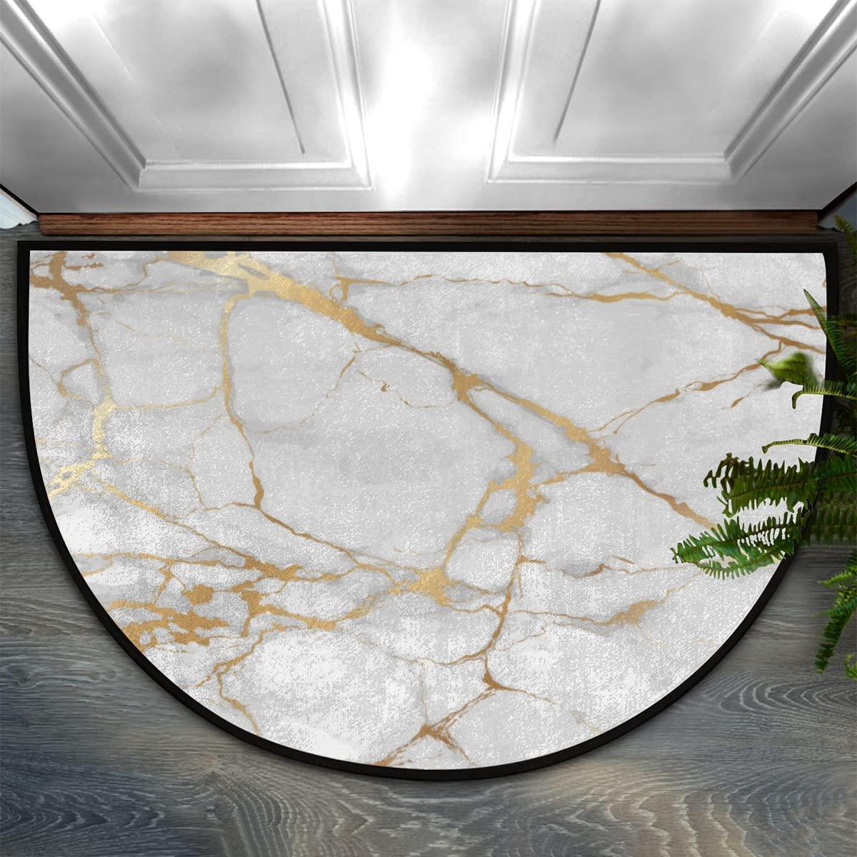 Half Round Door Mat Entryway Rug Non-Slip Welcome Mat Indoor Outdoor ...