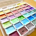 YIGZYCN 20/42/60 Colors Glitter Watercolor Paints Set - Walmart.com